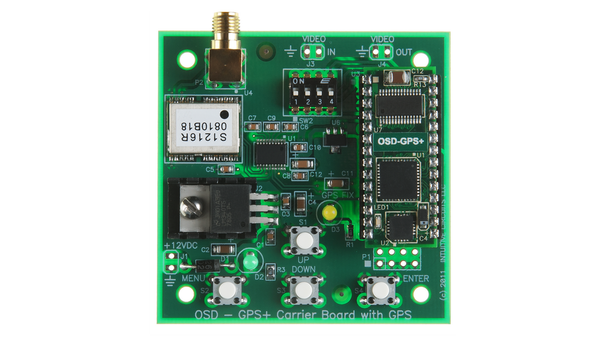 OSD-GPS+ with GPS Carrier Board (Internal Antenna) – Intuitive Circuits